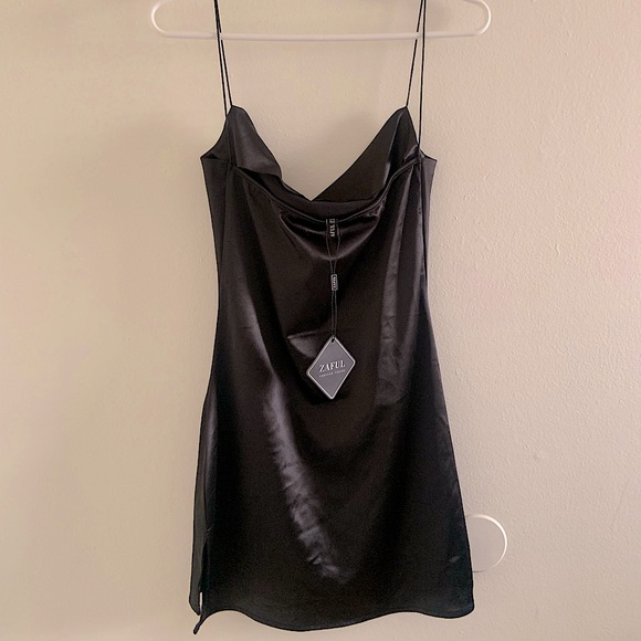 Zaful | Dresses | New Zaful Sheeny Draped Dress | Poshmark